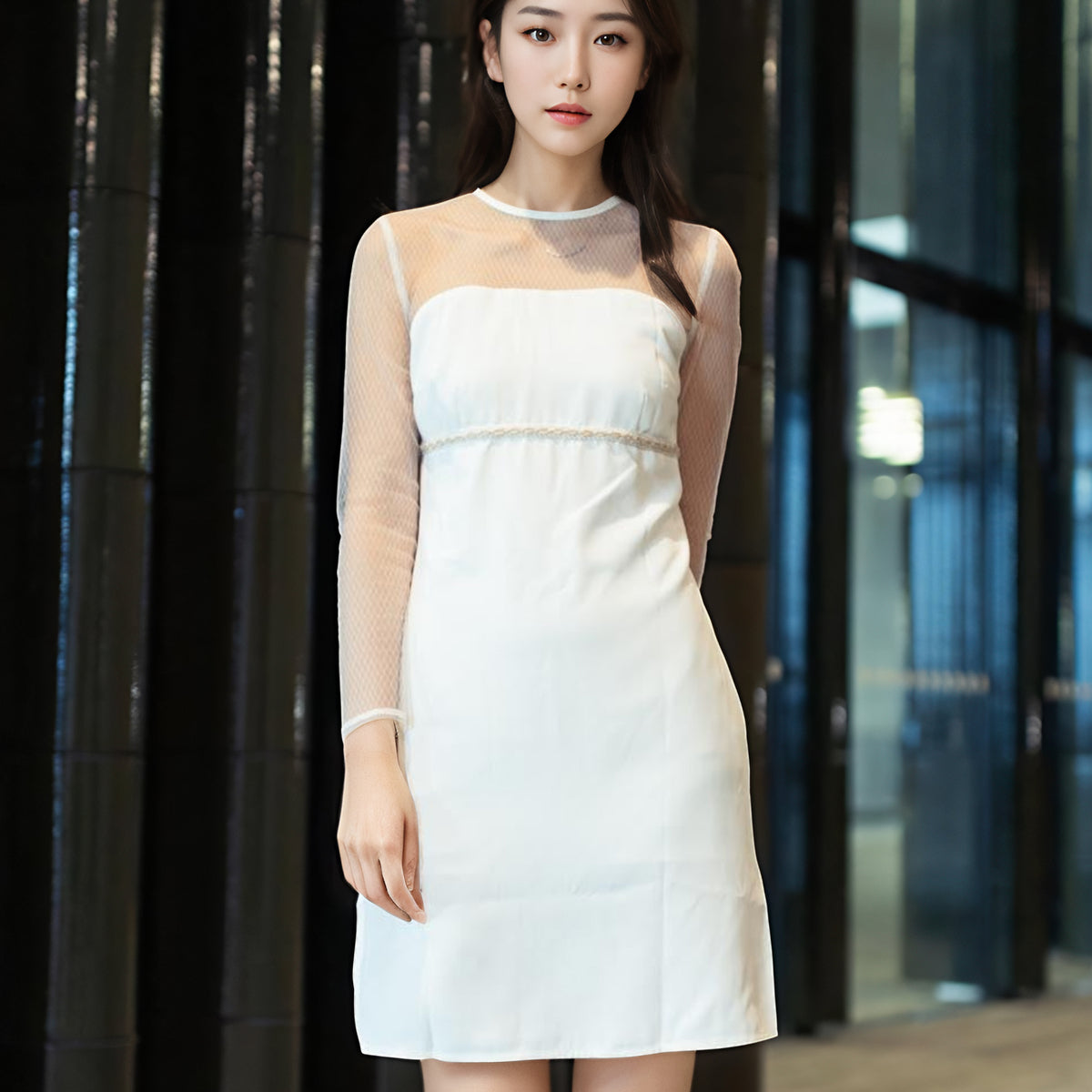 Gemma white lace tulle dress – rdm studio